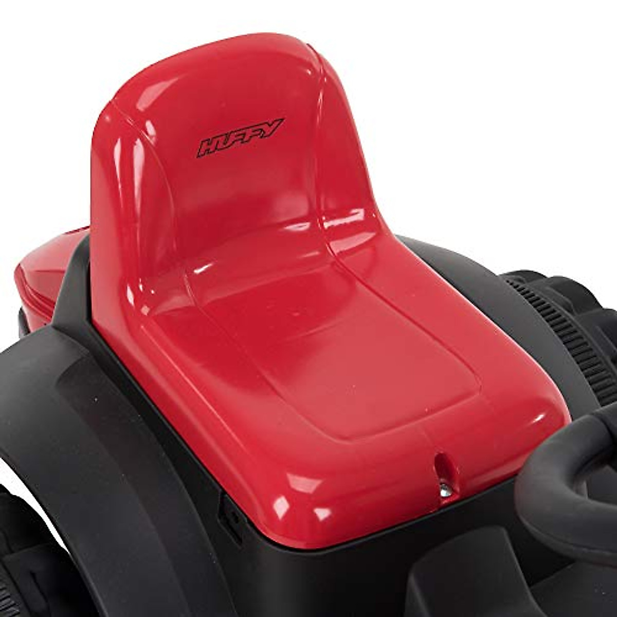 Huffy Kids Electric 12V Ride On Mini Mower Bubble Tractor, Red