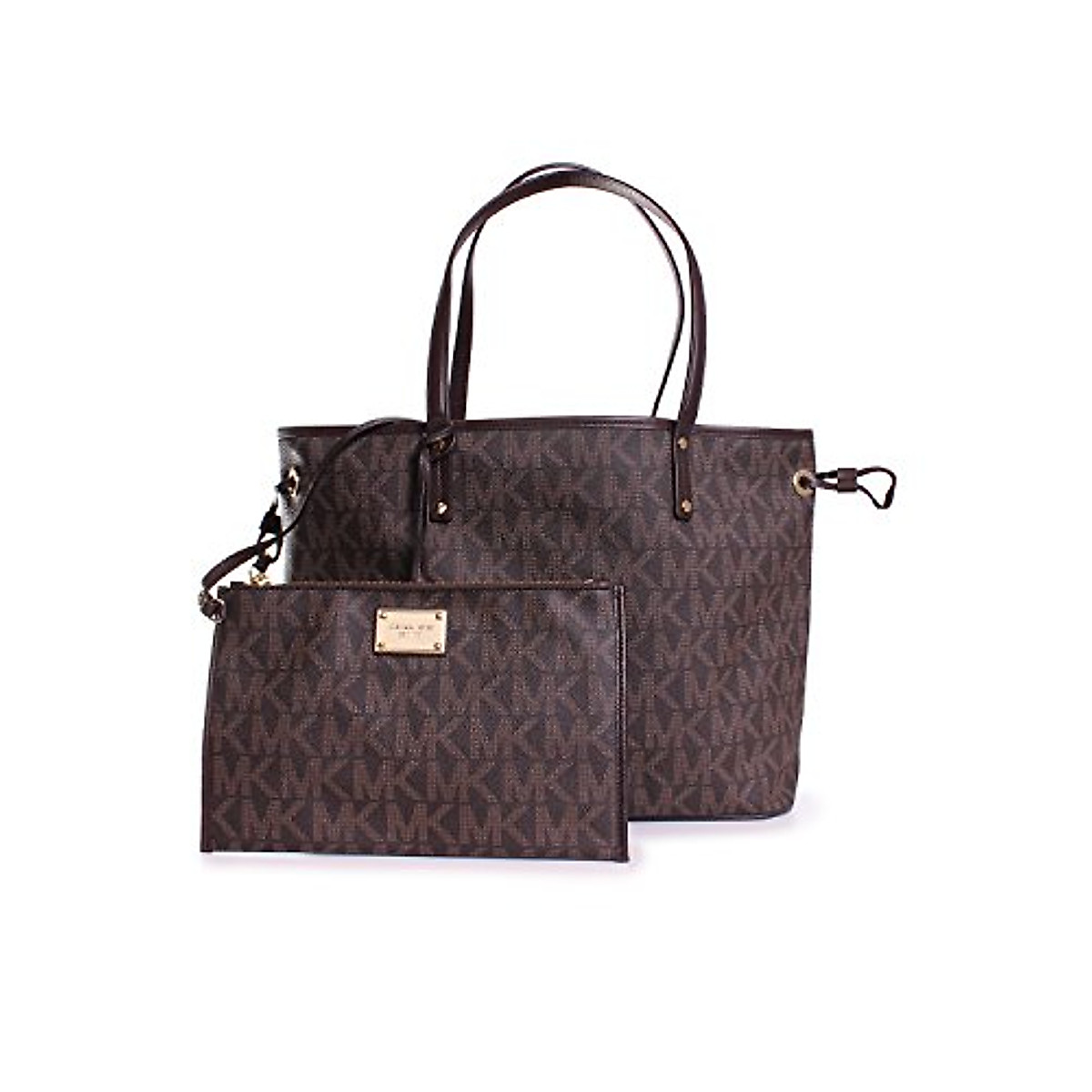 NEW AUTHENTIC MICHAEL KORS JET SET LARGE REVERSIBLE TOTE (Brown/Sand)