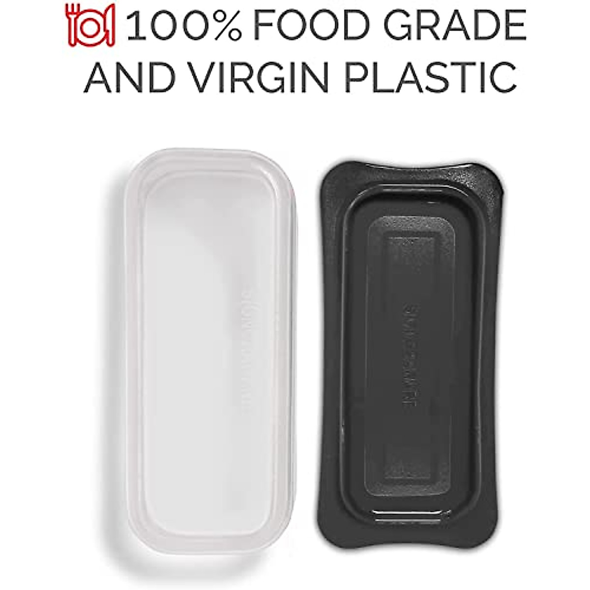 Cover Butter Container - Butter Storage Container with Transparent Lid - Durable Plastic Butter Container for Counter - Plastic Butter Dish with Lid - Covered Butter Dish for Home or Camping (Black)