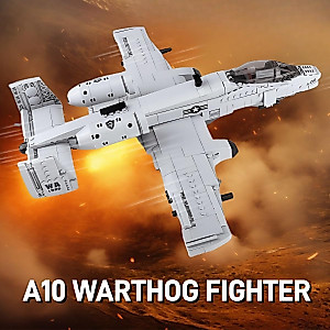 MEOA A10 Warthog Plane Building Toys 961PCS WW2 Fighter Jet Building Blocks Set Air Force Airplane Model Kits Bricks Toy Gifts for Teens and Adults