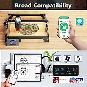 Longer Ray5 Laser Engraver, Laser Engraving Machine with 3.5 Inch Touchscreen, APP Control, 40W DIY Laser Engraver and Cutter for Wood and Metal, Glass, Leather, etc, Working Area 15.7x15.7 Inch