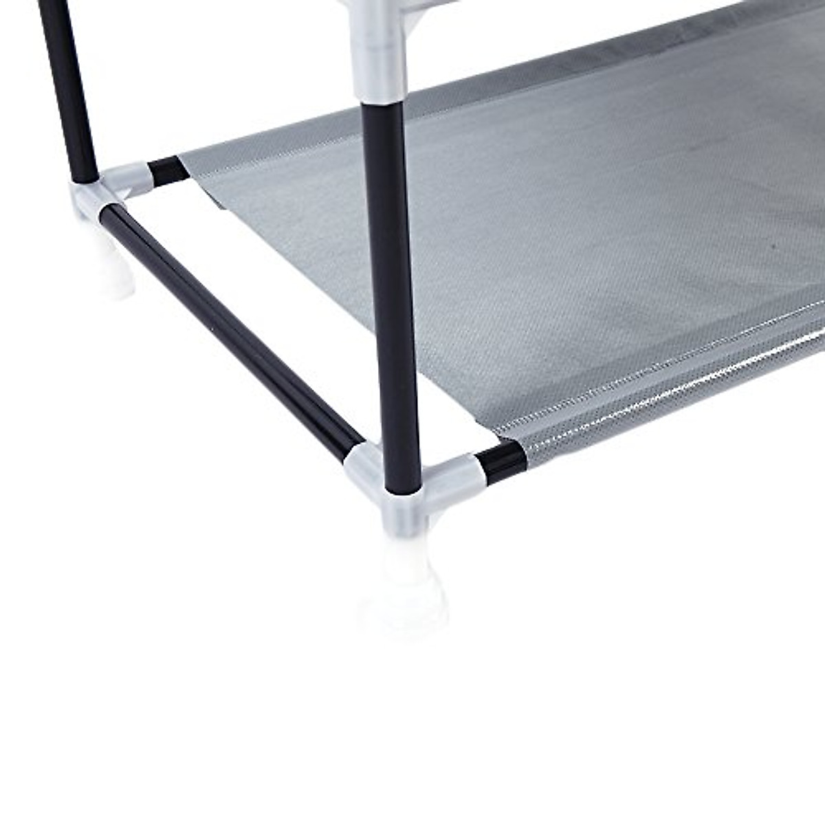 GOTOTOP 27-Pair Portable Shoe Rack, DIY Shoe Storage Shelf Organizer, Fashionable Room-Saving 9 Lattices Non-Woven Fabric Shoe Rack Wine Red