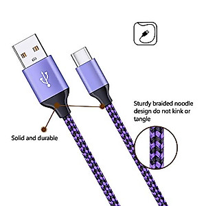 USB Wall Charger Phone Adapter Charging Block Brick Plug with 2Pack 6Ft Type C Charger Cable for Samsung Galaxy S23 S22 S21 S20 FE S10 S9 A03s A14 A13 A53 5G,Google Pixel 7 6 Pro 6a 5 4XL,LG Stylo 7 6