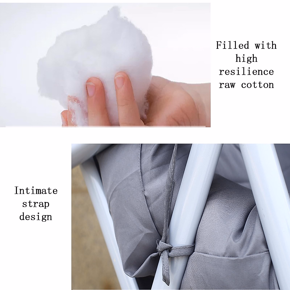 RUYICZB Outdoor High Back Chair Cushion, Sunscreen Waterproof and Fade-Resistant Rocking Chair Cushion with Ties for Adirondack, Resistant Durable Thicken Soft Patio Chair Pads for Garden,Dark Green