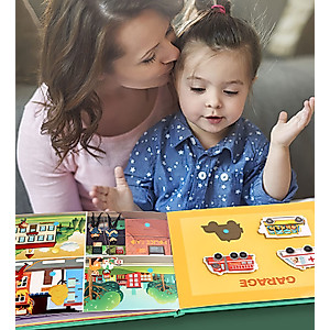 MIKNEKE 2 Pack DIY Quiet Book for Toddler, Montessori Busy Book for Kids to Develop Learning Skills, Animal Vehicle Preschool Learning Activities Learning & Education Toys