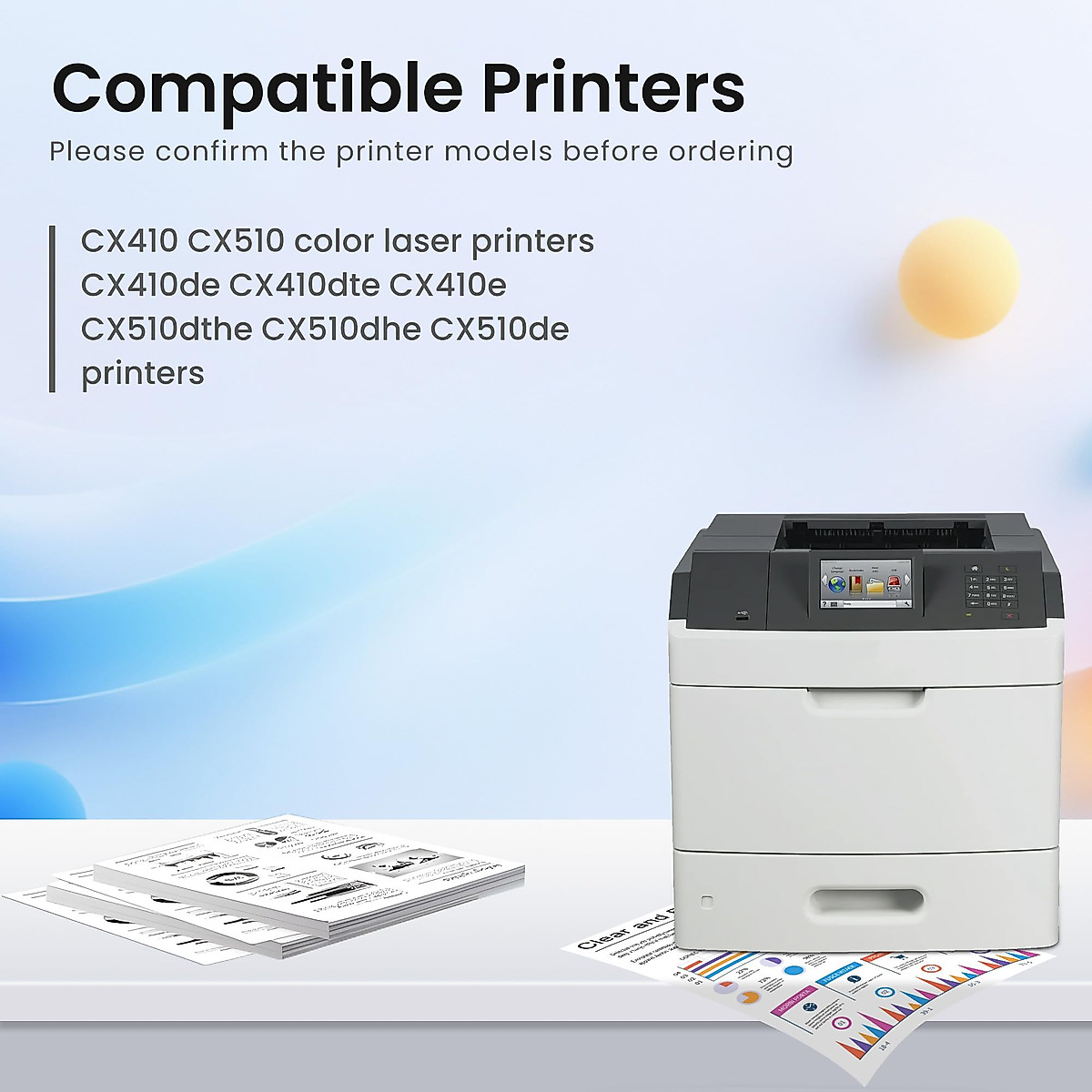 GREENBOX Remanufactured Toner Cartridge Replacement for Lexmark 801H 80C1HK0 801HK 80C1HC0 801HC 80C1HM0 801HM 80C1HY0 801HY, High Yield for CX410 CX410de CX410dte CX510 CX510de CX510dthe CX510dhe