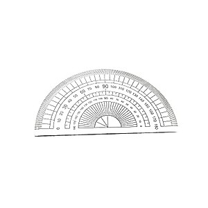 4-Piece Geometry Set, Triangle Ruler Protractor Straight Ruler, Plastic Drafting Set, Clear Geometry Kit, Drafting Ruler (1 Pack)