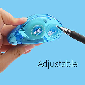 Glue Runner Permanent, Double Sided Adhesive Scrapbook Runner Tape Roller, 0.3-inch by 360-Inch, Permanent Adhesive Dots Roller Applicator, 4 Pack - Blue