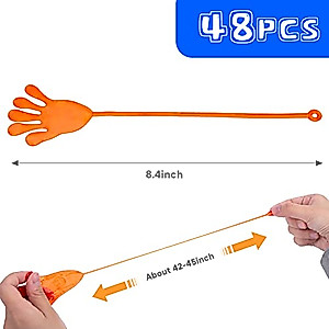 Shindel 48PCS Sticky Hands Party Favors for Kids, Slappy Sticky Hands Stretchy Toys Set for Kids Classroom Prizes, Birthday Party Supplies Carnival Goodie Bag Stuffers