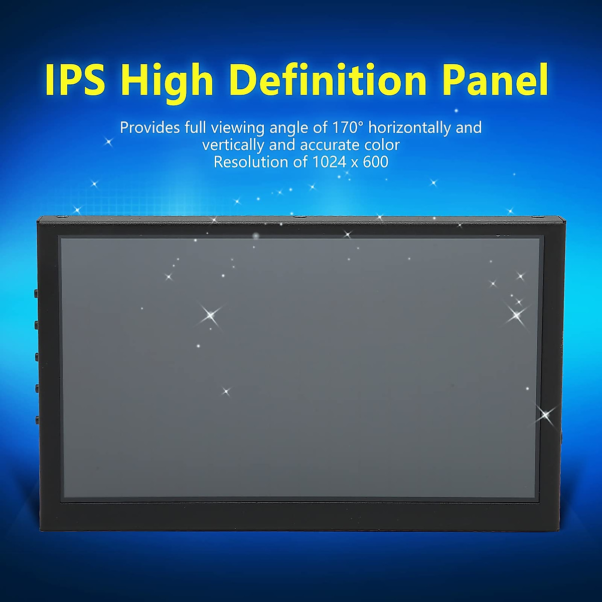 7 Inch IPS LCD Capacitive Touch Screen, Portable Small Monitor 1024 x 600 HDMI Display, 60Hz, 170° Full View,Compatible for Raspberry Pi 4 3 2 0 B A,for Windows 7 8 10