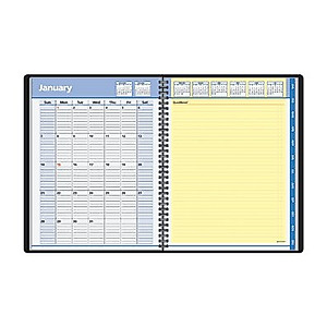 AT-A-GLANCE QuickNotes Recycled Weekly/Monthly Appointment Book, 8 1/2 x 11 Inches, Black, 2013 (76-950-05)