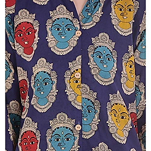 Ramkudi Indian Women's Printed Cotton Kurti Multicolor Top