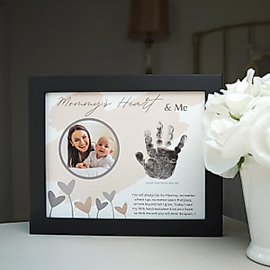 Baby Child Keepsake Handprint Frame for Mom with Poetry - Gift for First Time Mom for Mother's Day or Christmas - Gift for Mom from Baby Son/Daughter - Made in USA