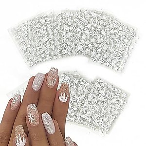 30 Sheets Christmas Nail Art Stickers White Snowflake 3D Self-Adhesive Nail Decals Winter Xmas Elk Snowman Designs Nail Supplies Christmas Cute Nail Decoration for Women and Kids Manicure Accessories