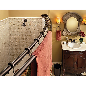 Moldiy Bathroom Shower Curtain Hooks Novelty Shower Double Glide Shower Rings, Set of 12