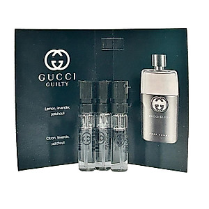 Gucci Guilty Sample Perfume Eau De Toilette Men Spray Pour Homme MINI SMALL Travel Size 1.5 ML / 0.05 - set of 3