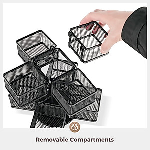 Puricon Non-Adhesive Shelf Liner Bundle with Tea Bag Organizer Storage Holder 360-Degrees Spinning Carousel