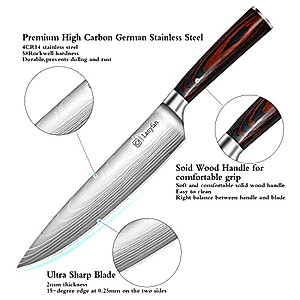 Professional Chef Knife 8 Inch, Sharp Kitchen Knife with Comfortable Handle, Cutting knife, High Carbon Stainless Steel Knife for Family & Restaurant, Cooking Gifts for Chef & Man with Gift Box