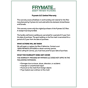 Frymate Commercial Deep Fryer Filter SG14 14“ x 13.5“, Stainless Steel Mesh Skimmer Fryer Strainer, Increase Fryer Oil Lifespan up to 40%