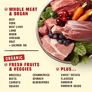 Stella & Chewy's Wild Red Dry Dog Food Raw Coated High Protein Grain & Legume Free Red Meat Recipe, 3.5 lb. Bag