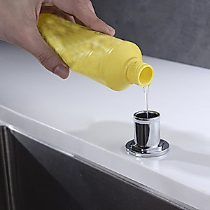 Soap Dispenser, Delle Rosa Soap Dispenser for Kitchen Sink Brushed Nickel, Soap Dispenser Easy Installation Well Built and Sturdy, 320ml/11oz
