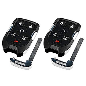 Smart Key Fob Keyless Entry Remote fits 2015-2020 Chevy Suburban/Tahoe/GMC Yukon + Yukon XL (HYQ1AA, 13580802), Set of 2