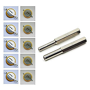 yxzheng 5PCS CR1616 5PCS CR2025 Save Game Batteries Tabs for Gameboy Gameboy Advance Gameboy Color Nintendo NES Super Nintendo Sega Genesis with 3.8mm & 4.5mm Security Screw Bits (5XCR1616+5XCR2025)