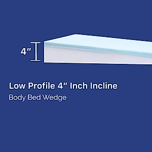 Bed Wedge Mattress Topper Incline 4-inch Twin XL, Cool Gel Memory Foam