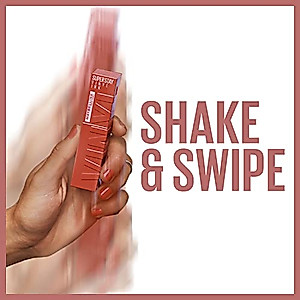 Maybelline Super Stay Vinyl Ink Longwear No-Budge Liquid Lipcolor Makeup, Highly Pigmented Color and Instant Shine, Captivated, Pink Lipstick, 0.14 fl oz, 1 Count