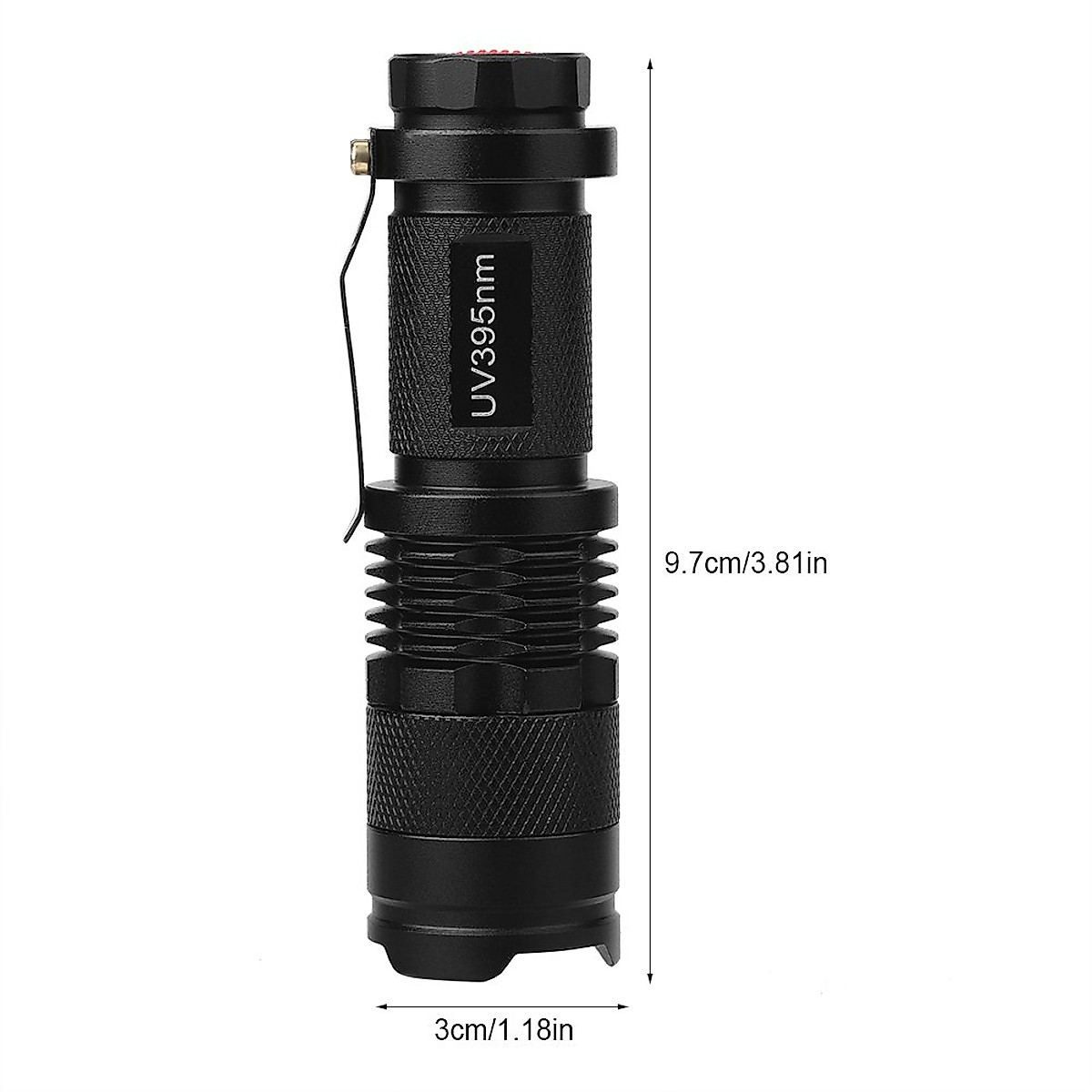 Fdit Torch Flashlight Ultra Bright LED Tactical Flashlight Perfect for Camping Biking Home Emergency 395/365 nm (Batteries Not Included)(365nm)