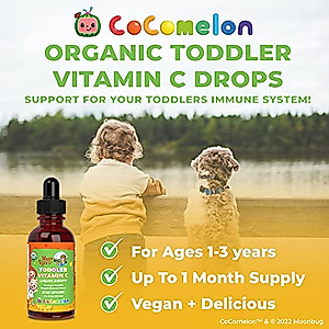 USDA Organic Cocomelon Toddler Vitamin C Liquid Drops & Vitamin D3 + K2 Spray for Toddlers Bundle by MaryRuth's | Immune Support for Kids | Calcium Absorption | Strong Bones | Vegan | Non-GMO