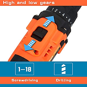 Cordless Drill Driver 12V Lithium Battery Screwdriver Home Use DIY with Led Light with Screw Bits