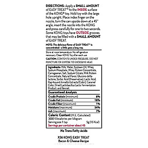 KONG Bacon and Cheese, Highly Digestible, Trans-Fat Free Easy Treat for Dogs (8 Oz, 4 Pack) (4 Items)