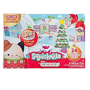 Squishville by The Original Squishmallows Holiday Calendar - 24 Exclusive 2” Festive Squishmallows - Seasonal Toys for Kids and Preschoolers - Ages 3+