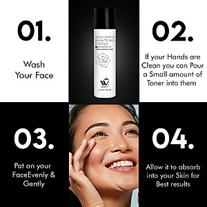 WBM Beauty Natural Soothing Radiance Facial Toner| Alcohol Free with Rose Water and Aloe Vera | Organic Anti Aging Ingredients for Sensitive Skin, Combination, Acne | Skin Toner 4.9 Oz /140 ml