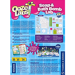 Thames & Kosmos Ooze Labs Soap & Bath Bomb Lab Kit - 10 Cosmetology & Skin Care Experiments | Parents' Choice Award Winner