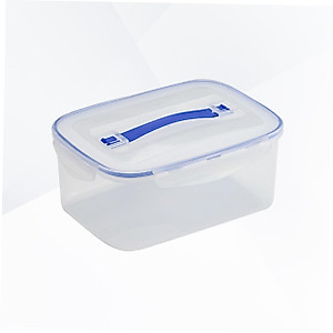 DECHOUS Refrigerator Rectangular Food Boxes Box Food Container with Lid Food Container Wit Hhandle With Cover Set Portable Container