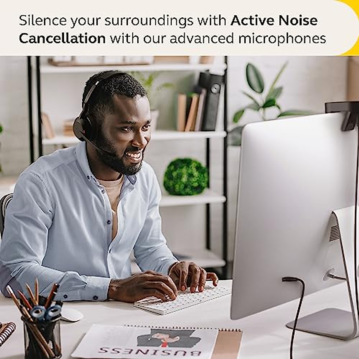 Jabra Evolve2 55 Stereo Wireless Headset - Features AirComfort Technology, Noise-Cancelling Mics & Active Noise Cancellation - MS Teams Certified, Works with Other Platforms - Black