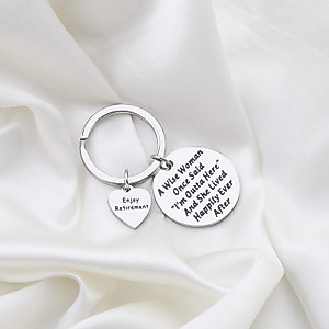 ENSIANTH Enjoy Retirement Keychain Funny Job Work Retiree Keychain Coworker Leaving Gifts Going Away Gifts (Enjoy Retirement Key)