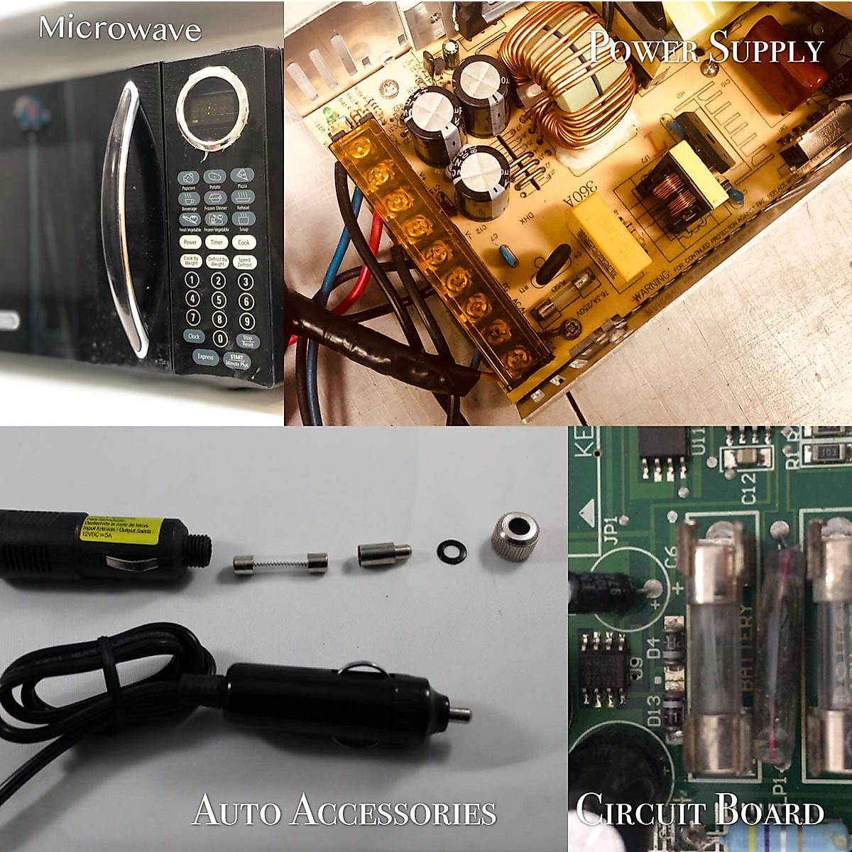 10pcs T2AL250V 5x20mm 2A Slow Blow 250V Slow Acting Fuse Glass Tube Fuse Time-delay Fuse (3/16 in x 3/4 in) Compstudio Compatible with Power Supply, Microwave, Auto Accessories,Circuit Break,etc.