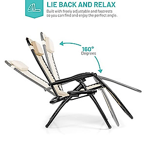 Tiktun Portable Camping Folding Beach Chair Beige