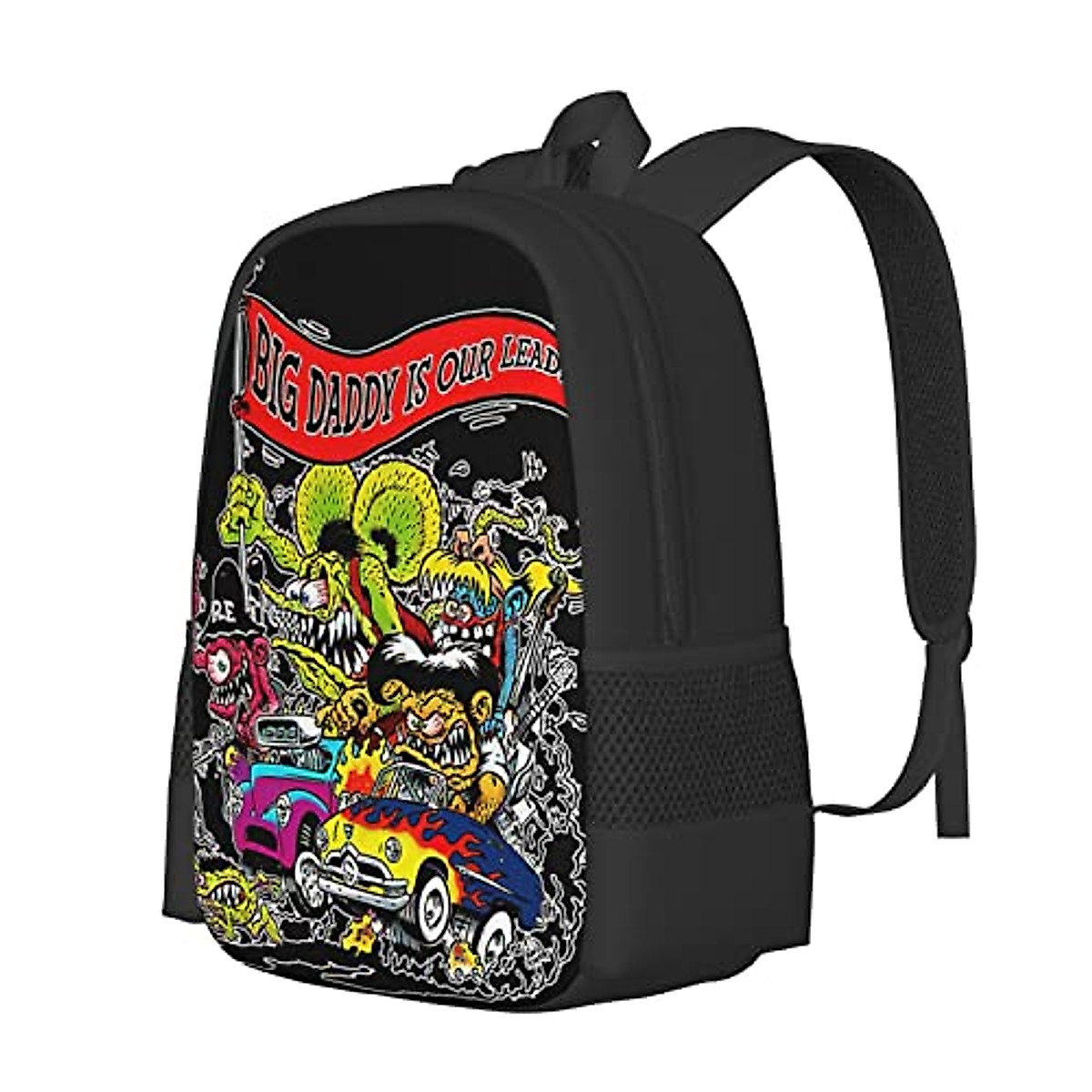 Rat Anime Cute Fink Backpack Laptop Bag Shoulders Daypack Casual Unisex Backpack Lightweight 3D Print Backpack Gifts with Bottle Side Pockets