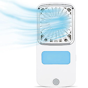 KME DailyTrade Air Pocket Chill Handheld Mini Fan: Rechargeable Personal Air Cooler with Hydro-Chill Technology, 3 Speeds, Built-in Kickstand - Cordless for Travel, Indoor, or Outdoor Use. By K.M.E