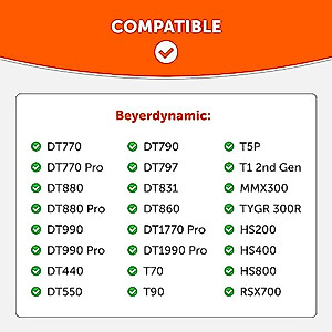 WC Freeze DT770 - Cooling Gel Ear Pads for Beyerdynamic DT770, DT990, DT880, MMX300, DT1770, DT1990 Headphones | Sport Fabric Exterior, Noise Isolation, Enhanced Foam, Cooler for Longer | Black