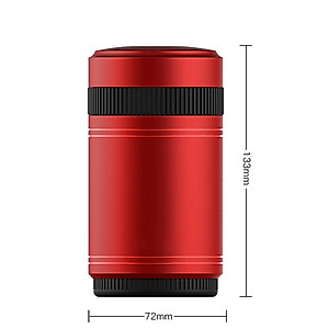 KOOMTOOM Car Cup Holder Tissues Tube Holder Box Alloy Tissues Storage Detachable Easy Cleaning 5.23" * 2.83"(H*D) for BMW 3 Series /5 Series /7 Series /X1/X3/X5/X6 / Lexus RX300 etc (Christmas Red)