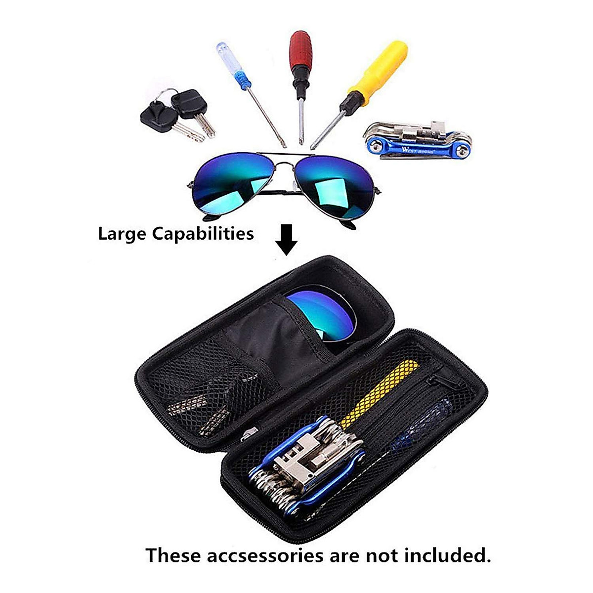 Yopoon Bike Repair Tool Capsule - Cycling Tool Bottle Zip Bag for MTB Mountain Bike Road Bike Hybrid Bike Riding Bicycle Accessories