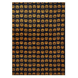 GoodGram Ultra Soft & Plush Autumn & Halloween Chic Themed Oversized Accent Throw Blankets - Assorted Styles (Black Jack O' Lanterns)