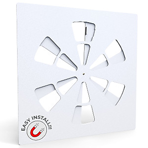 ALBEN Magnetic Office Vent Cover - Adjustable Air Deflector for 24" x 24" Flat Office Ceiling Vents, Air Conditioner or Heat (1 Pack)