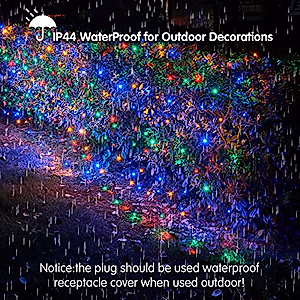Led Christmas Net Lights Outdoor Christmas Decorations Lights 160LED 4ftx7ft, Connectable Outdoor Indoor Fairy Mesh Net Lights for Christmas Party, Yard, Patio, Tree, Bushes Decorations (Multicolor)
