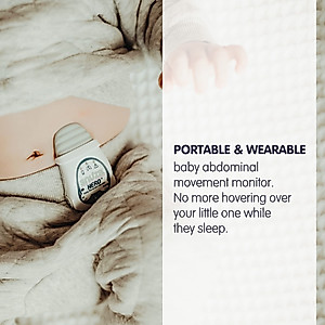 SNUZA Hero - Portable, Wearable Baby Abdominal Movement Monitor with Vibration and Alarm. - Newly Upgraded - Safer Sleeping for Infants.